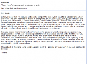 Best of ND 2014! Emails From Mario - Nintendojo Nintendojo