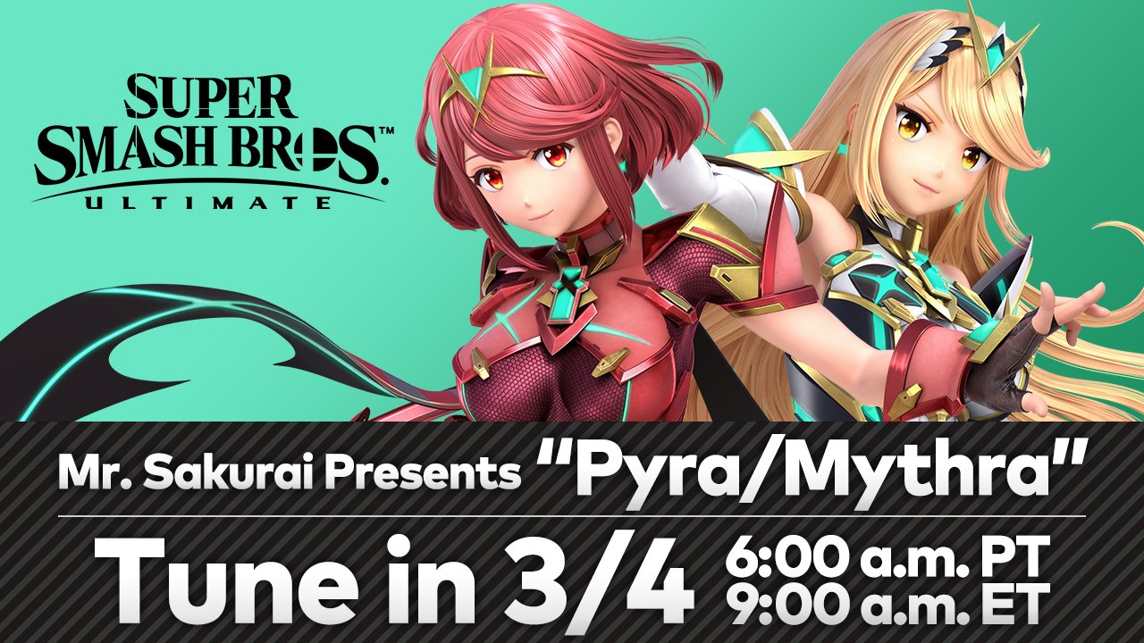 Mr. Sakurai Presents "Pyra/Mythra" Coming Next Week - Nintendojo Nintendojo